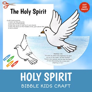 HOLY SPIRIT Craft Printable | Bible Story Activity Kids | Sunday School ...
