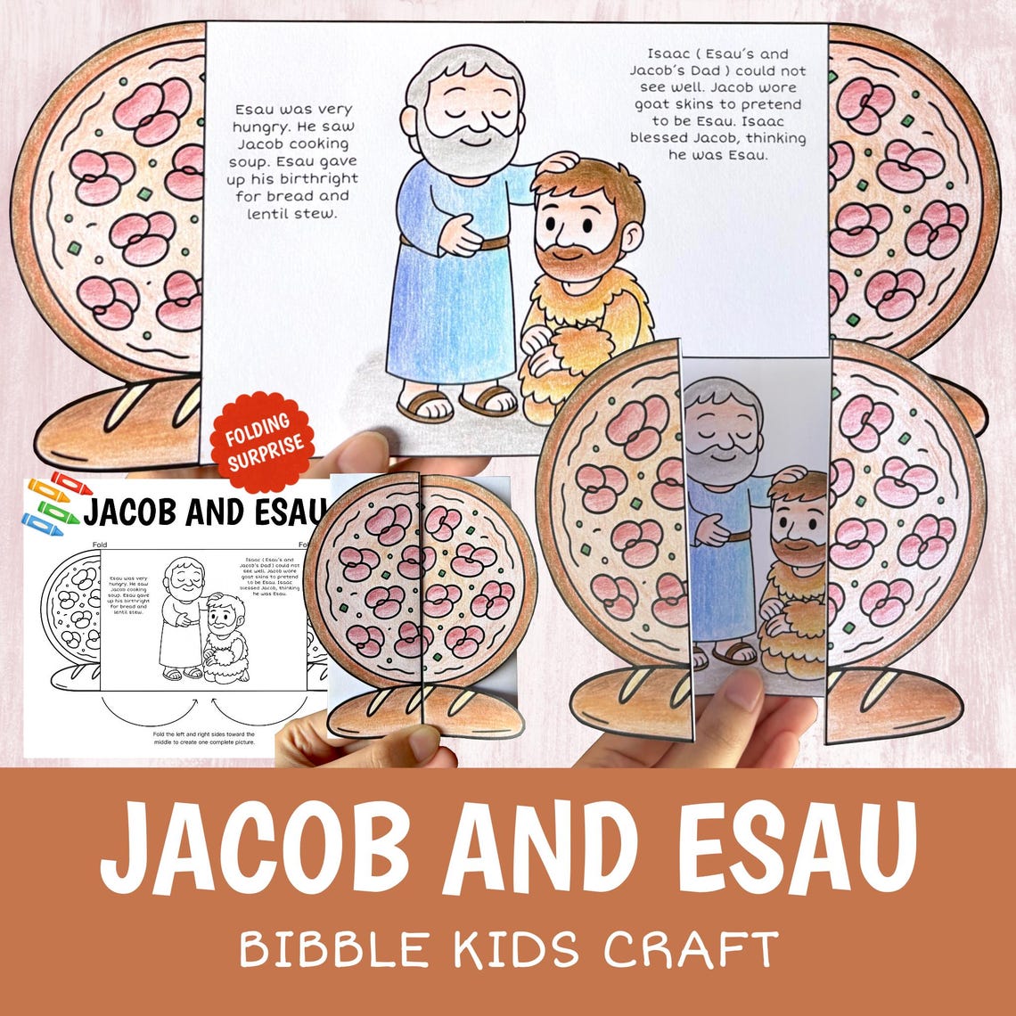Jacob and Esau Craft Printable | Bible Story Activity for Kids | Sunday ...