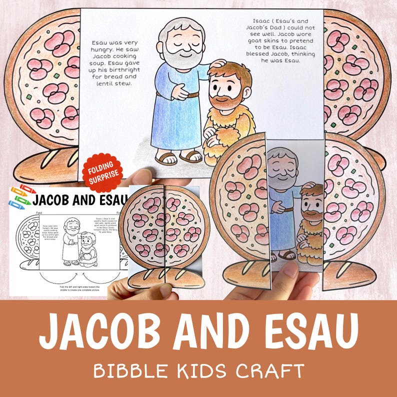 Jacob and Esau Craft Printable | Bible Story Activity for Kids | Sunday ...