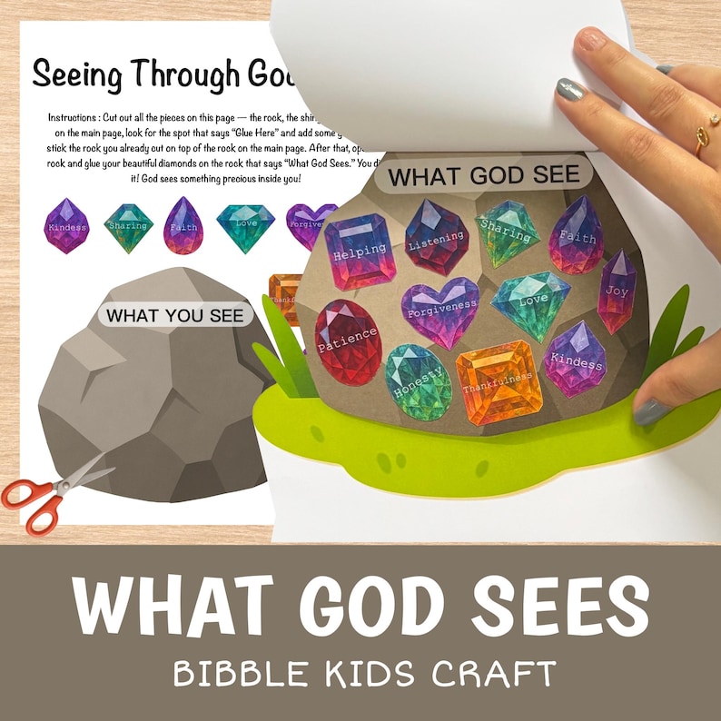 God Sees DIY Craft: Printable Bible Lesson Activity (PDF Download) - Etsy