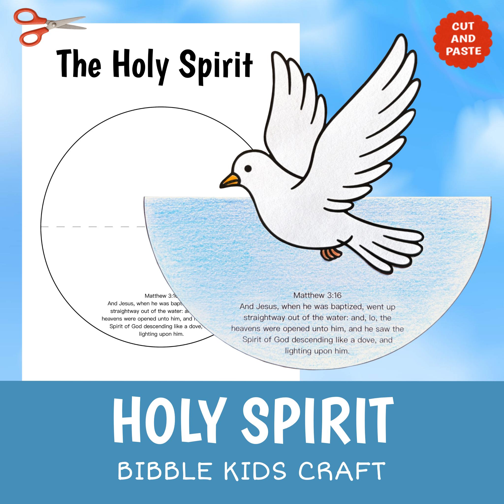 HOLY SPIRIT Craft Printable | Bible Story Activity Kids | Sunday School ...