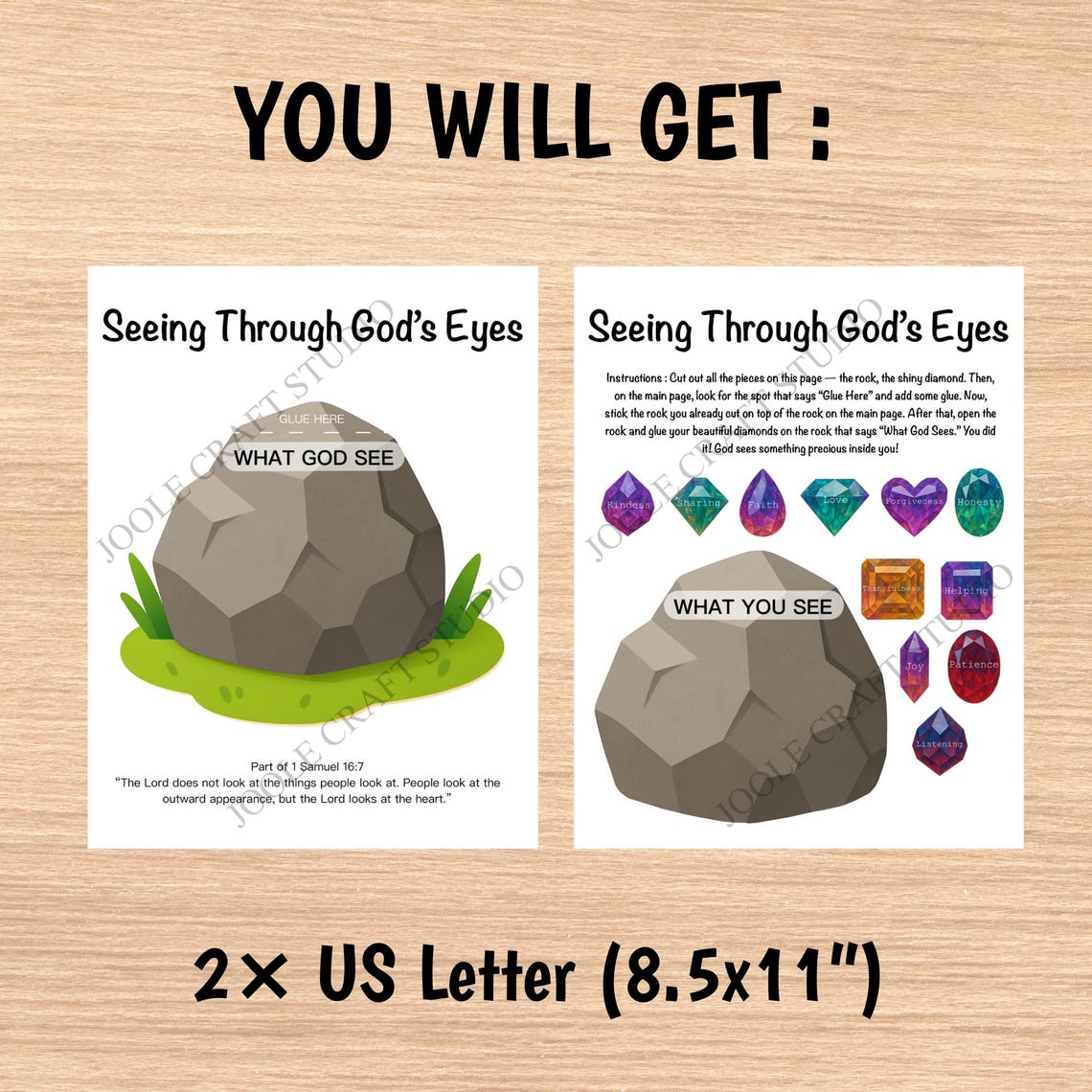 God Sees DIY Craft: Printable Bible Lesson Activity (PDF Download) - Etsy