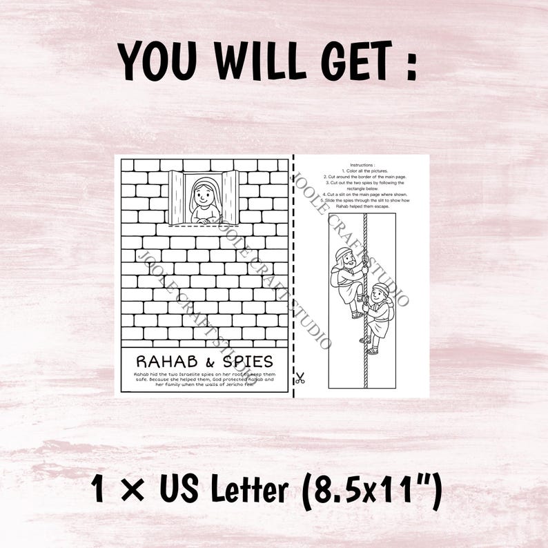 Rahab and the Spies Craft Printable | Bible Story Activity for Kids ...