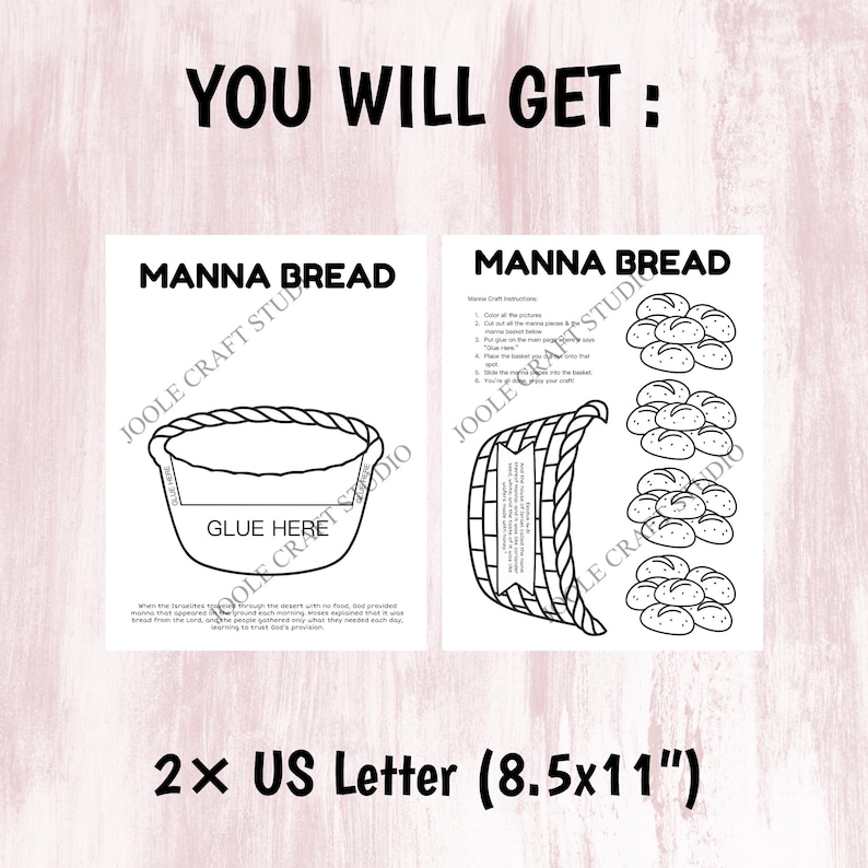 Manna From Heaven Craft Printable | Bible Story Activity for Kids ...