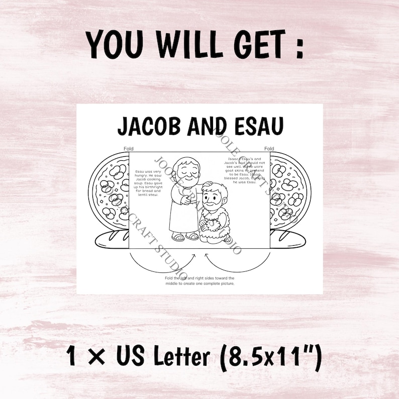 Jacob and Esau Craft Printable | Bible Story Activity for Kids | Sunday ...
