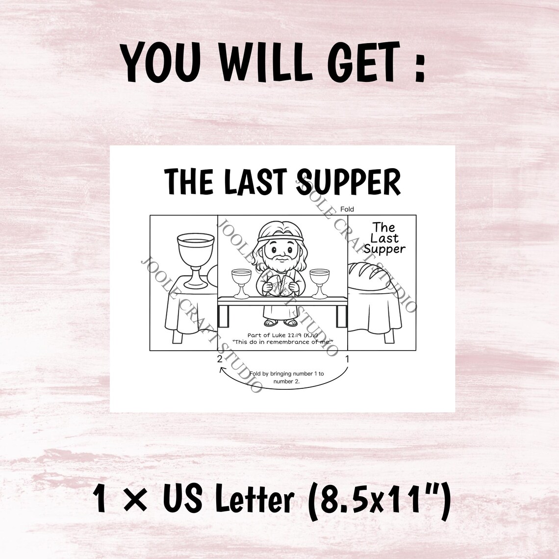 The Last Supper Craft Printable | Bible Story Activity for Kids ...