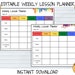 Editable Weekly Lesson Planner Template | 8.5" X 11" Landscape | PDF ...