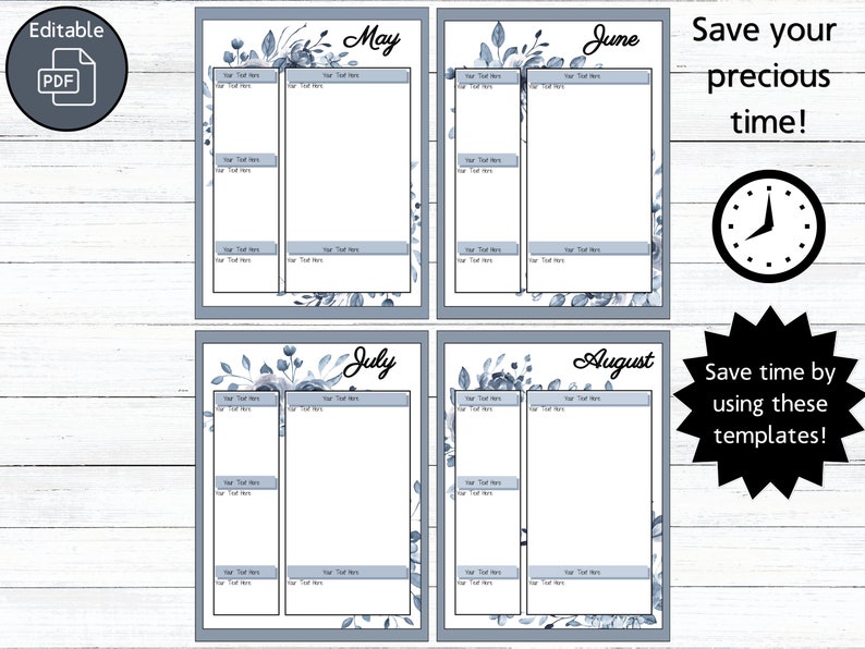 Newsletter Template, Editable Template, PDF Template, Editable Church ...