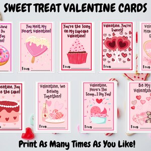 Sweet Treat Valentine Cards | Printable Valentine Cards | Donut ...