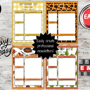 Classroom Newsletter Template Bundle | 8.5" X 11" | Preschool ...