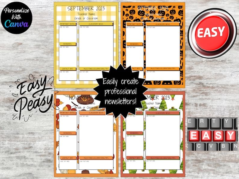 Classroom Newsletter Template Bundle | 8.5" X 11" | Preschool ...