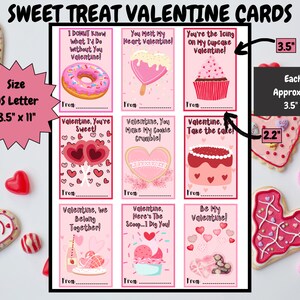 Sweet Treat Valentine Cards | Printable Valentine Cards | Donut ...