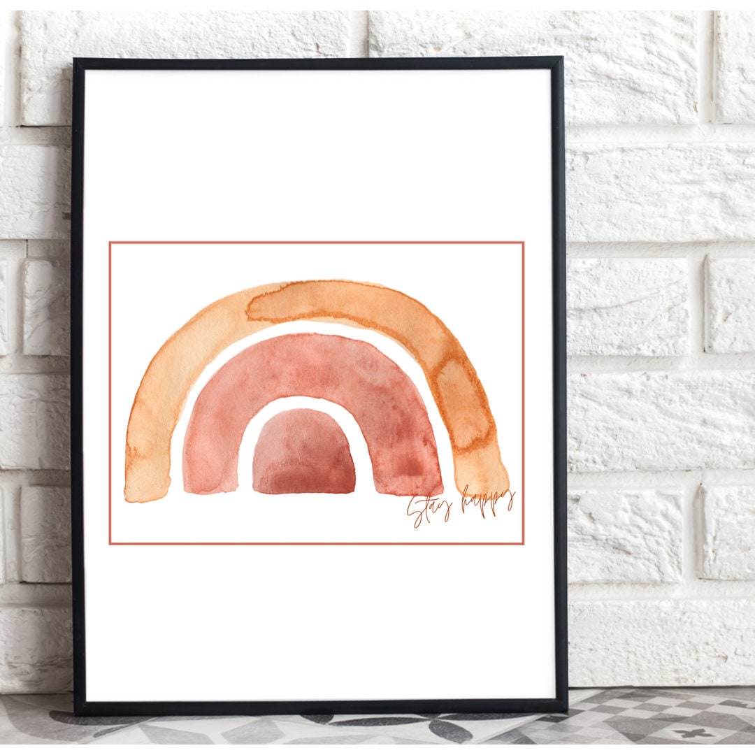 Boho Rainbow Wall Art, Rainbow PRINTABLE, Rainbow Wall Art With Quote ...