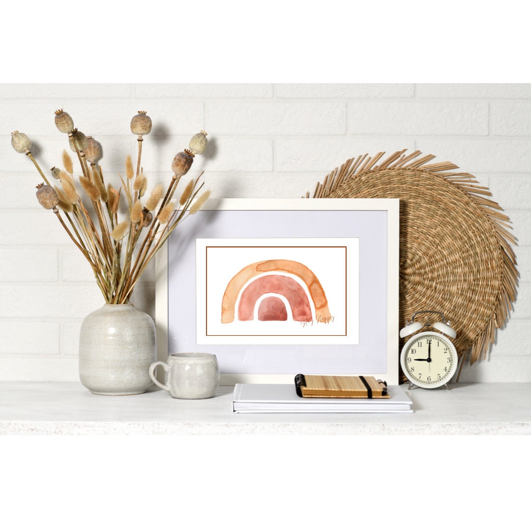 Boho Rainbow Wall Art, Rainbow PRINTABLE, Rainbow Wall Art With Quote ...