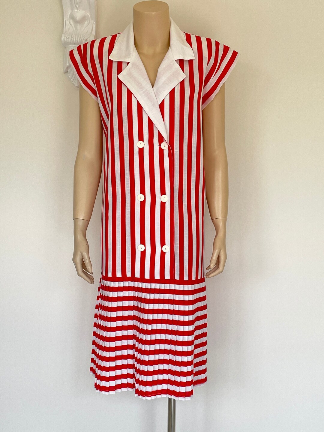 Vintage Target Red and White Striped Dress - Etsy