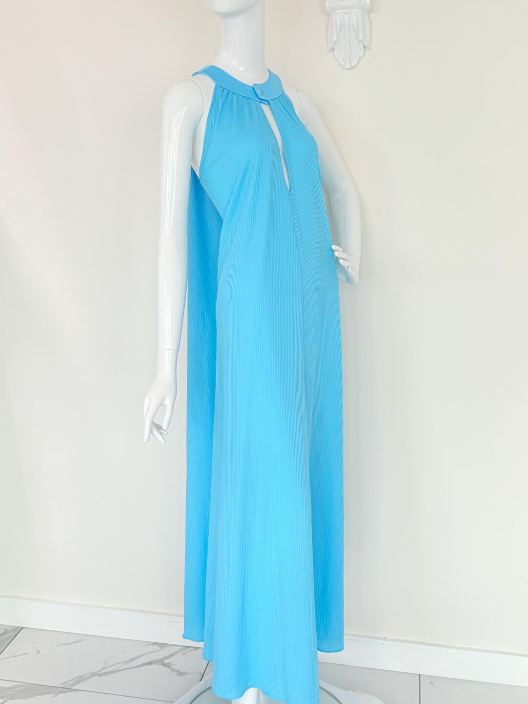 1970's Keyhole Neckline Grecian Style Dress - Etsy