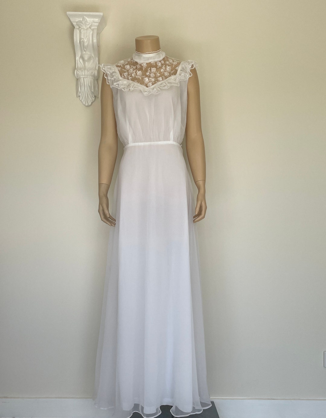 Lace Ruffle Neck Debutante Gown - Etsy