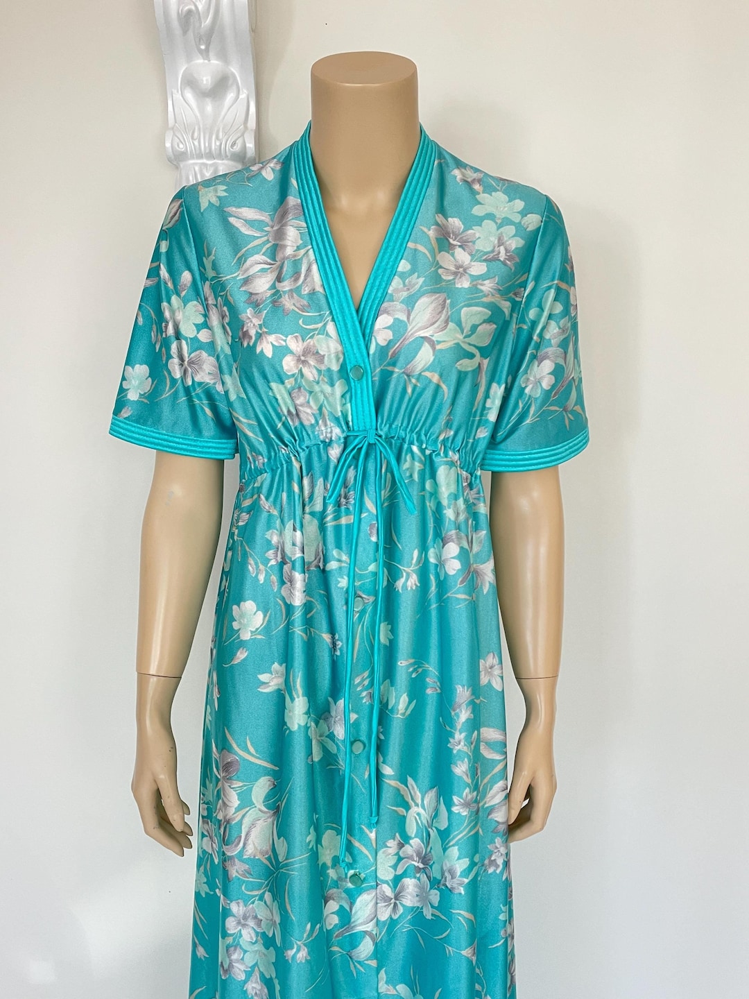 Vintage Satin Housecoat - Etsy