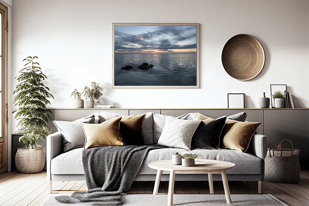 Dusk Serenity Cook Islands, Tropical Sunset Photography Poster, Coastal ...