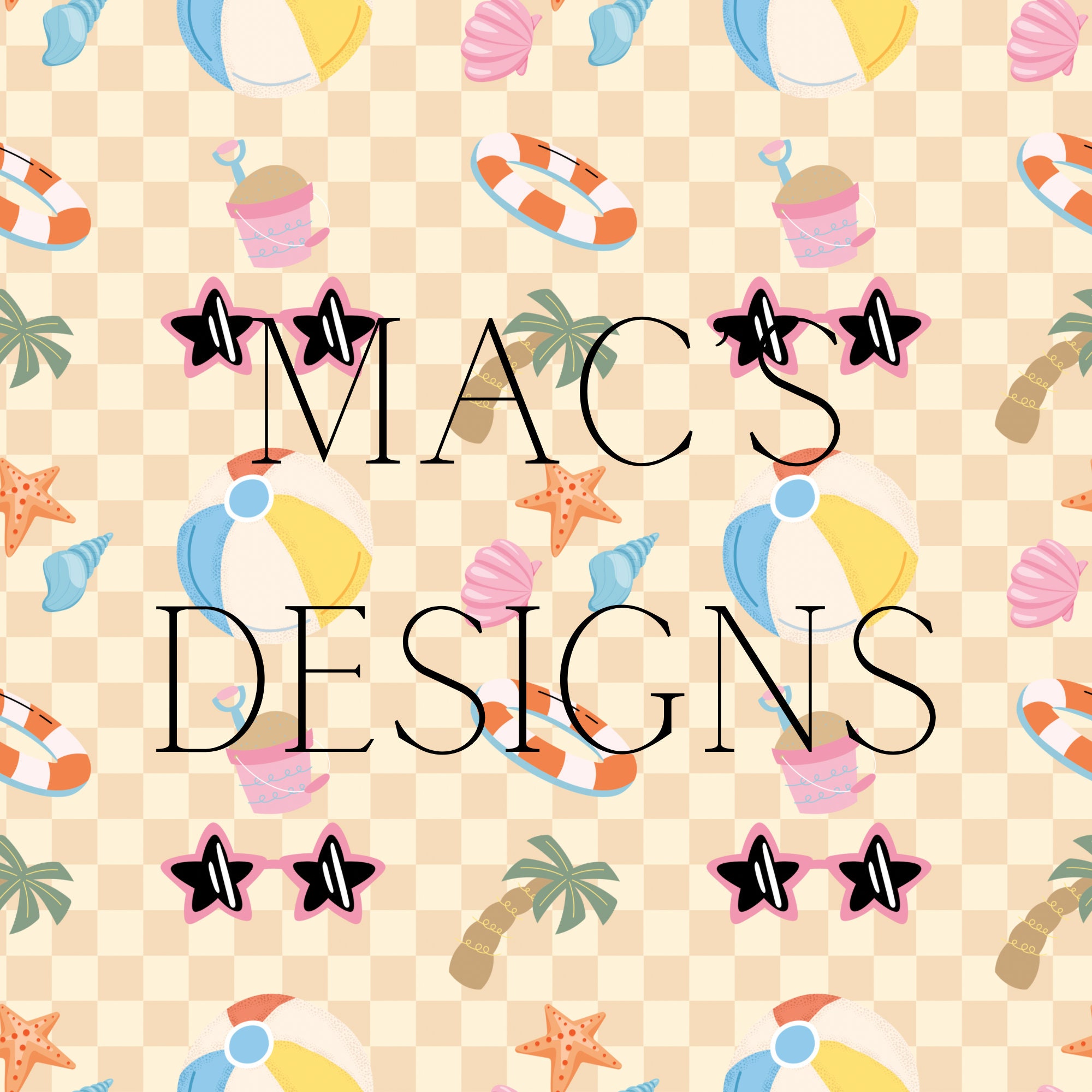 Checker Print Seamless Design, Checker Print Png, Beach Theme Seamless ...