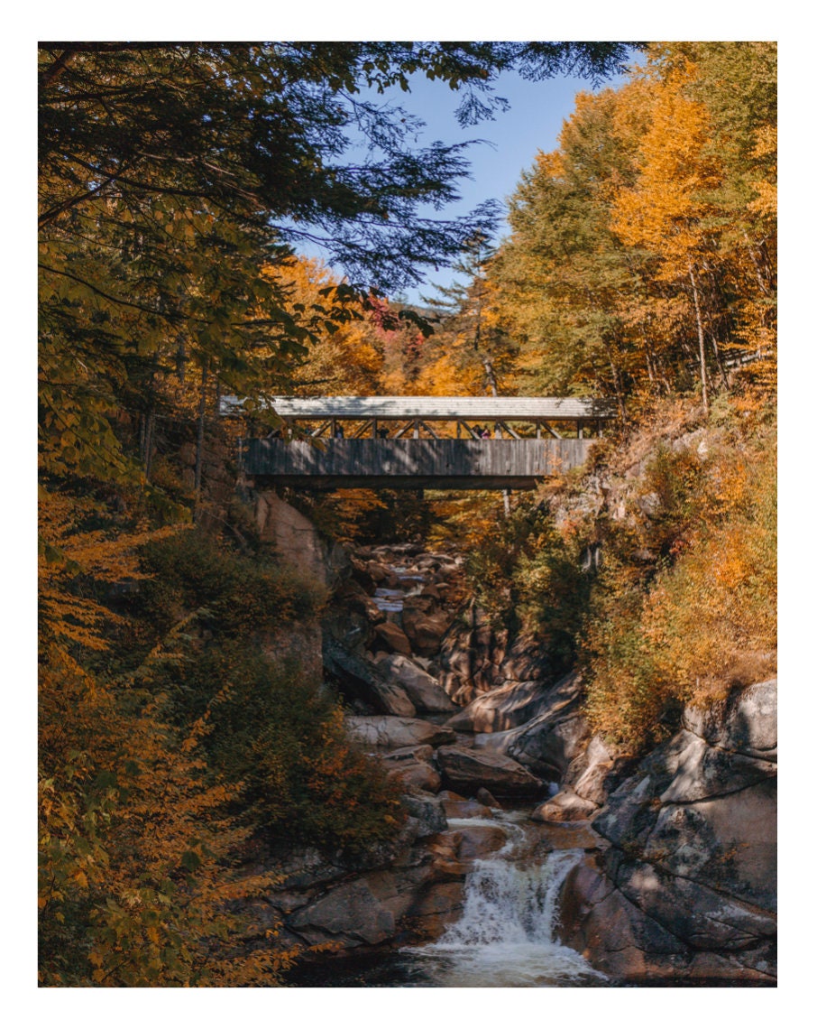 Fall at Flume Gorge New Hampshire Photo Print Wall Art - Etsy