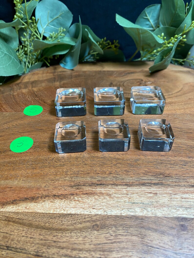 Small Square Glass Sphere Stands Clear Crystal Ball Holders - Etsy