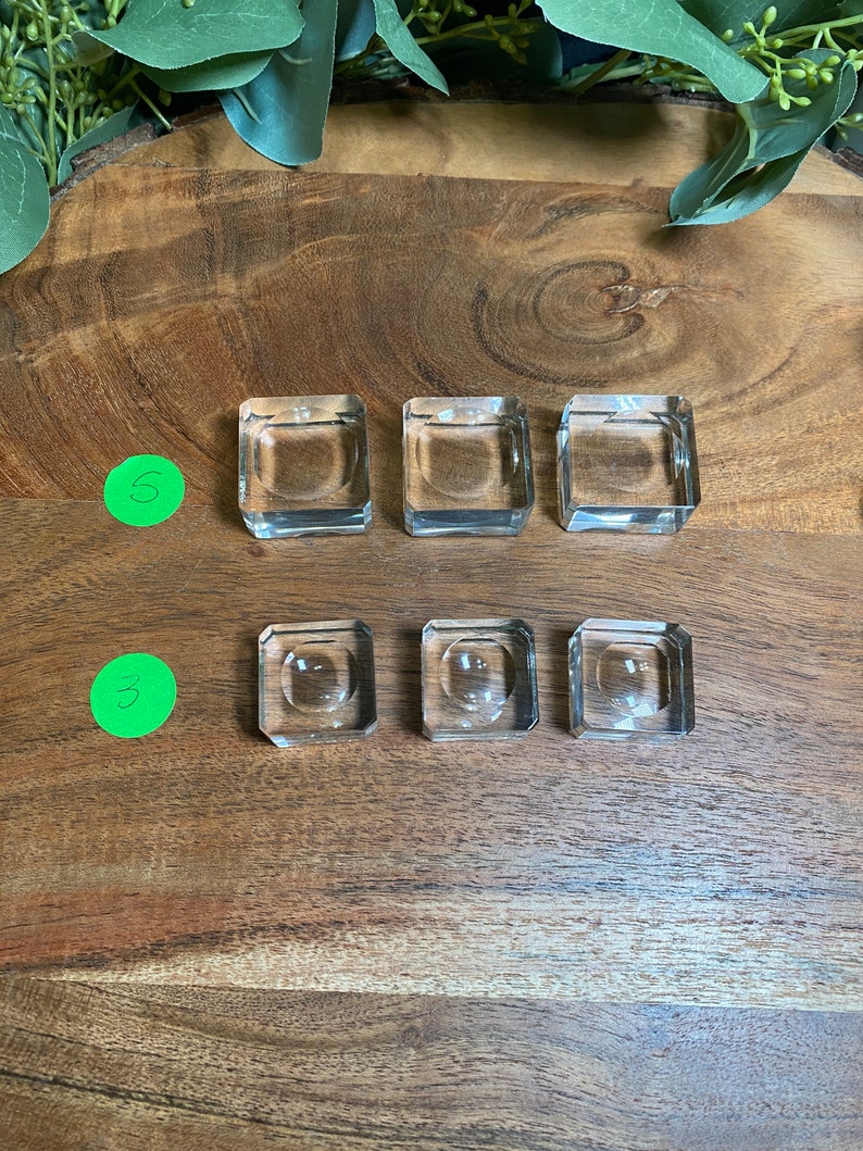 Small Square Glass Sphere Stands Clear Crystal Ball Holders - Etsy