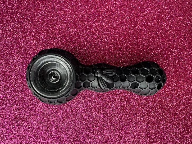 Silicone Pipe With Glass Bowl honeycomb Honeybee ultra - Etsy