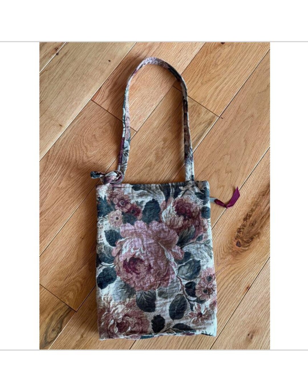 Vintage Handmade Tapestry Floral Shoulder Bag Purse Kristi Klein ...