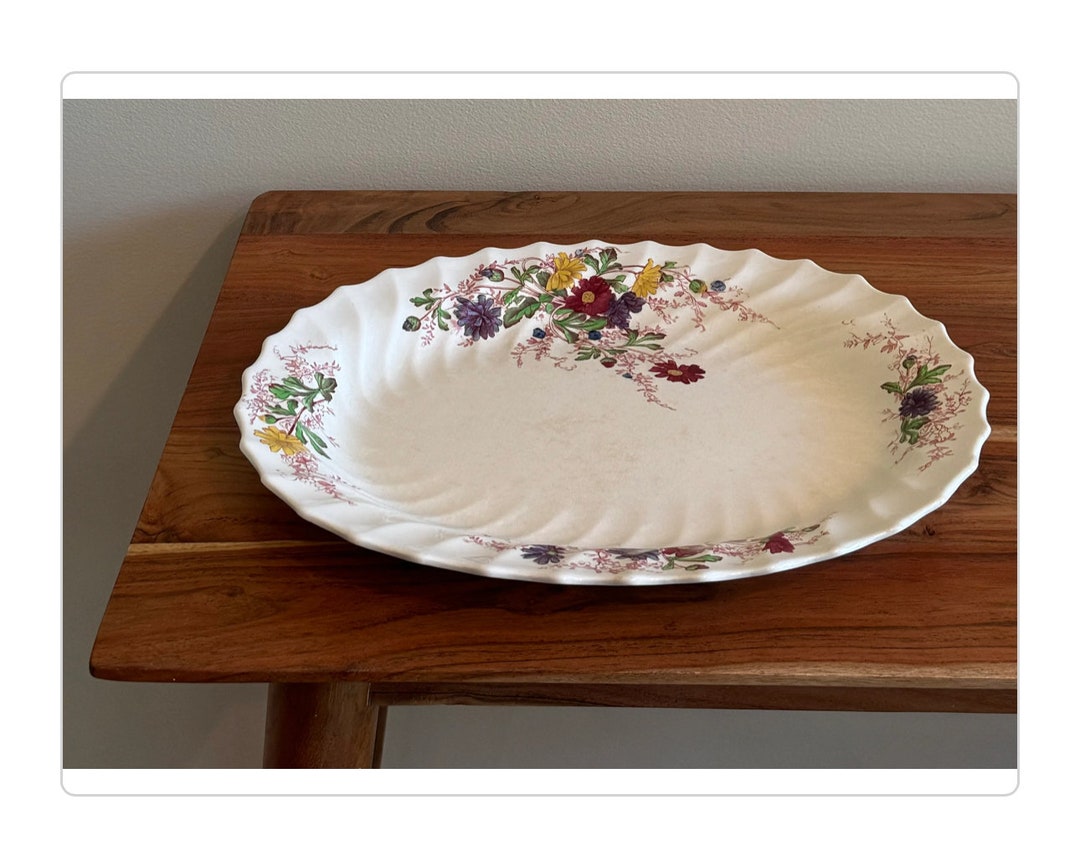 Vintage Serving Platter Copeland Spode Fairy Dell Floral Antique ...