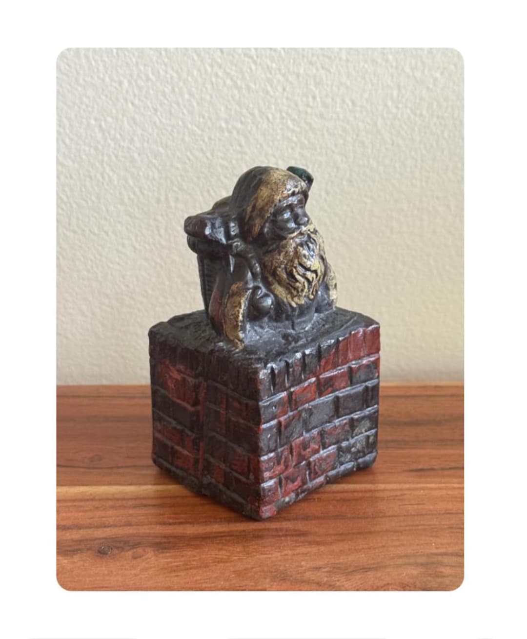 Vintage Primitive Style Cast Iron Christmas Santa Claus Holiday ...