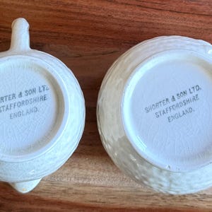Vintage Cream & Sugar Bowl Set Staffordshire Made in England Farmhouse ...