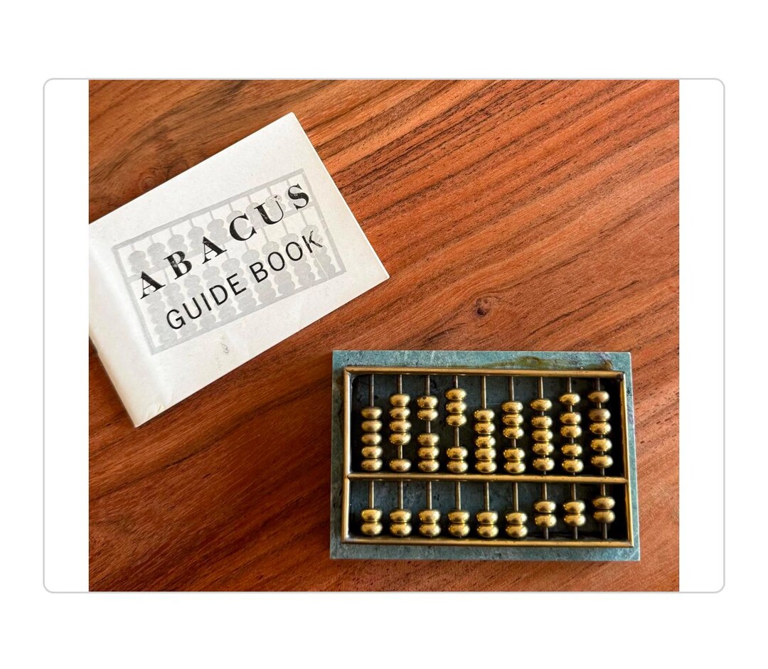 Vintage Miniature Brass Abacus Green Marble Base Desk Toy Decor - Etsy