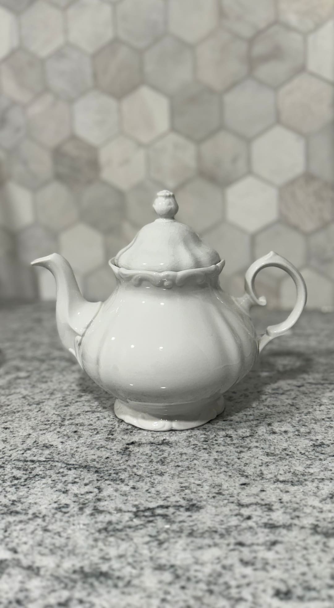 Rare Find Vintage Pontesa Ironstone Tea Pot Made in Spain With Crazing ...