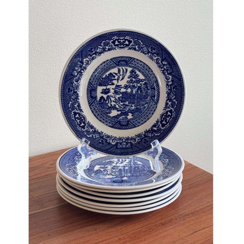 Antique Blue Plates - Etsy