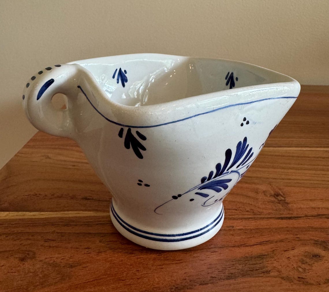 Vintage Delft Mug Cup Blue and White Holland Square Coffee Cup Candy ...