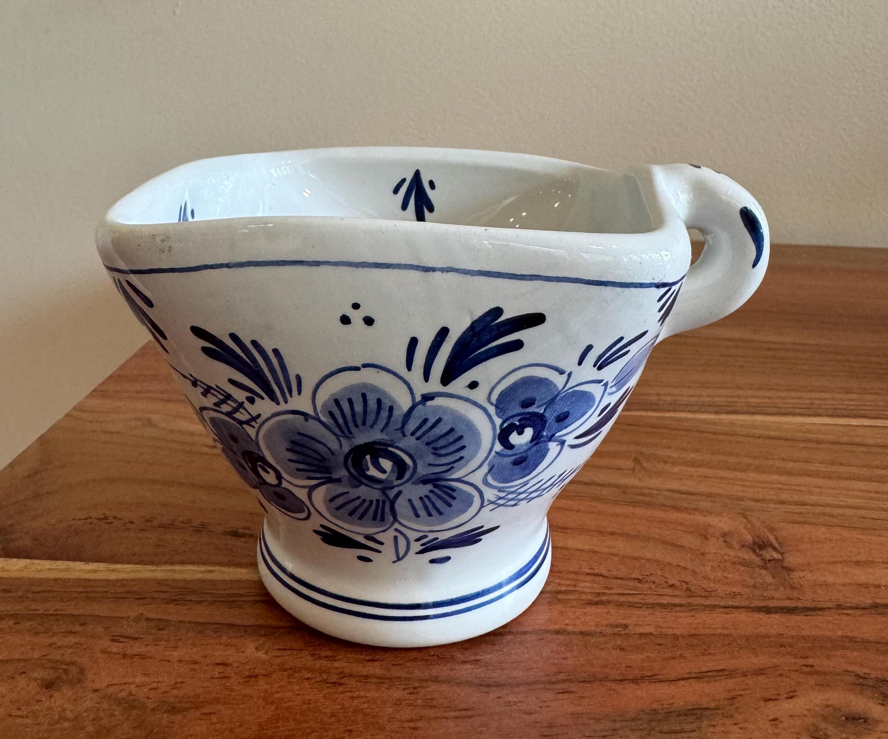 Vintage Delft Mug Cup Blue and White Holland Square Coffee Cup Candy ...