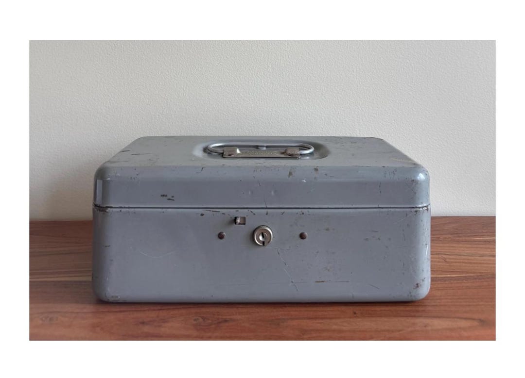 Vintage Metal Lock Box Chest Tool Box - Etsy