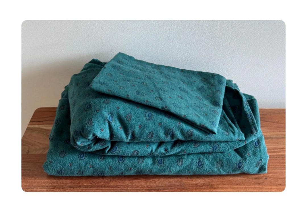Vintage Twin Size Sheet Set 3 Piece Set Bedding Bed Linens Paisley ...