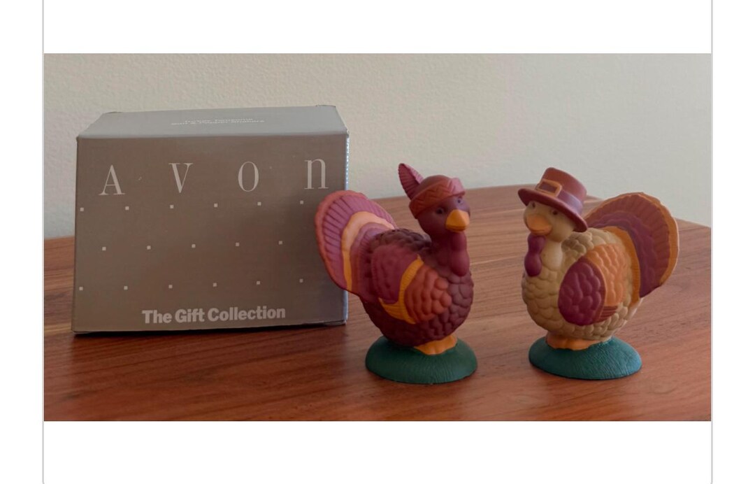 Vintage Avon Thanksgiving Turkey Salt & Pepper Shaker Set Turkey ...