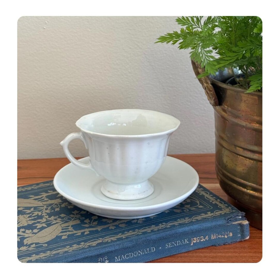 Vintage Small White Tea Cup and Saucer Tea Party - Etsy