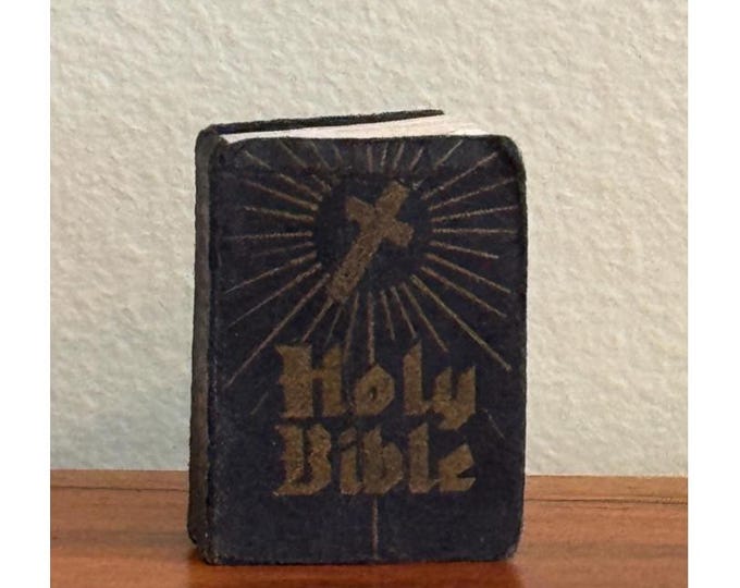 Vintage Miniature Holy Bible Tiny Book Trinket Shelf - Etsy