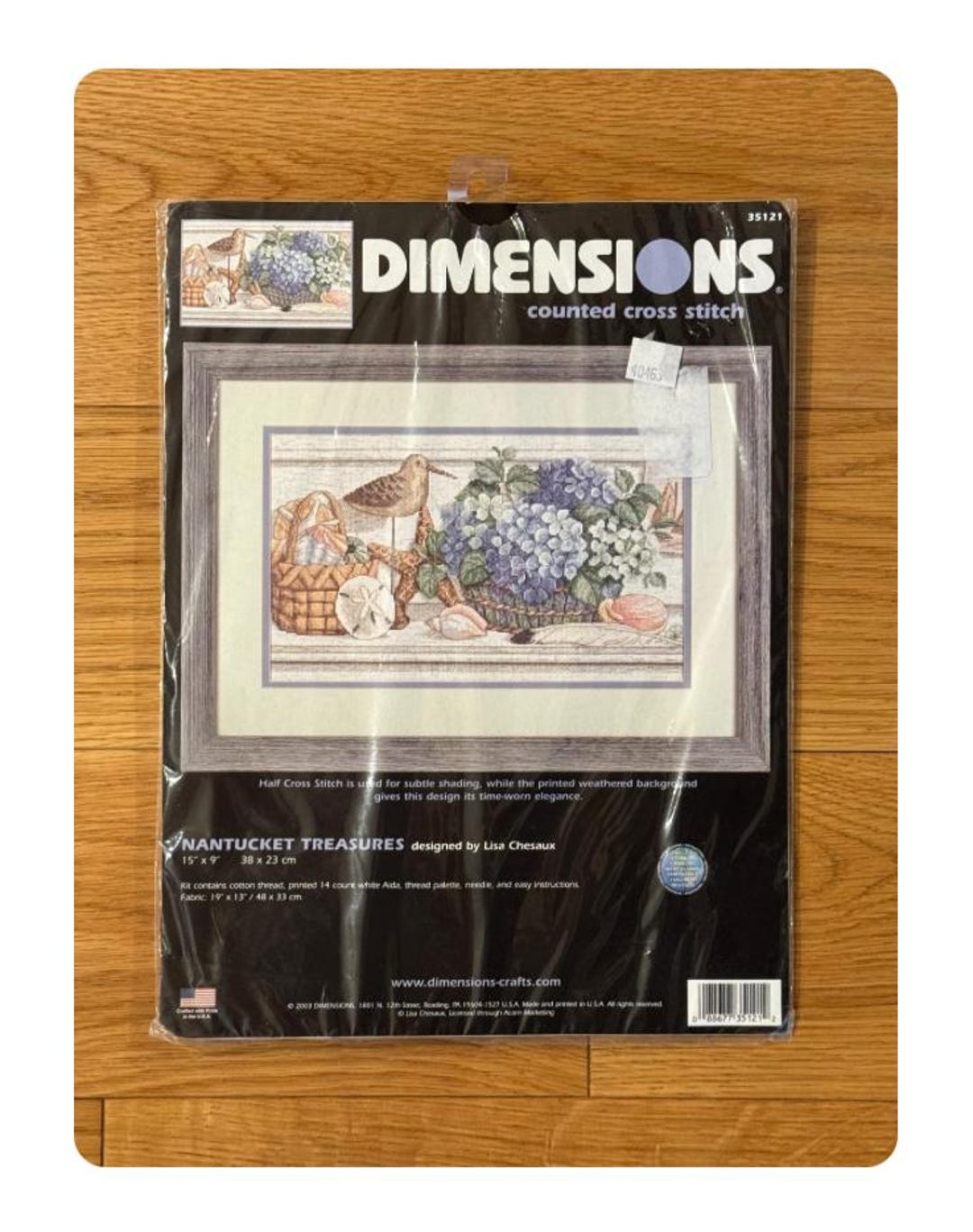 Vintage New Embroidery Cross Stitch Nantucket Treasures Pattern Floral ...