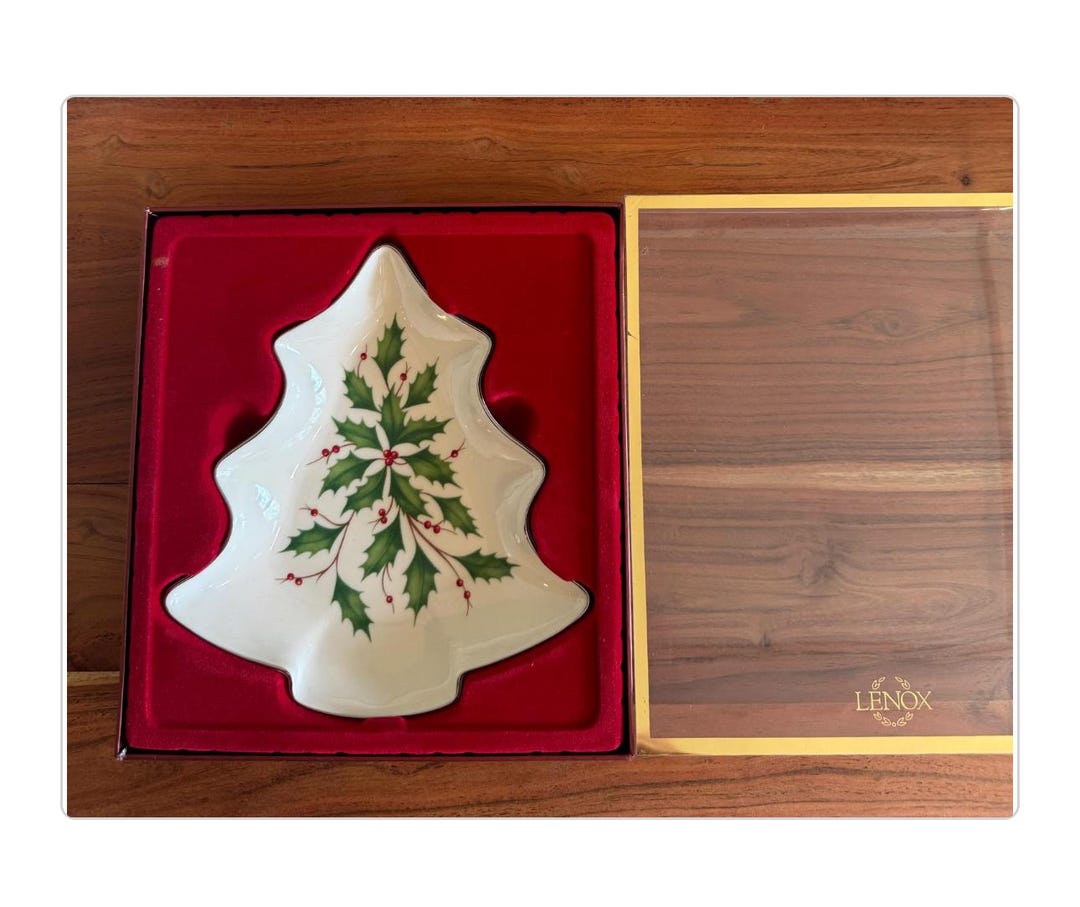 Christmas Lenox Tree Shaped Candy Dish New in Box Holiday Home Decor ...