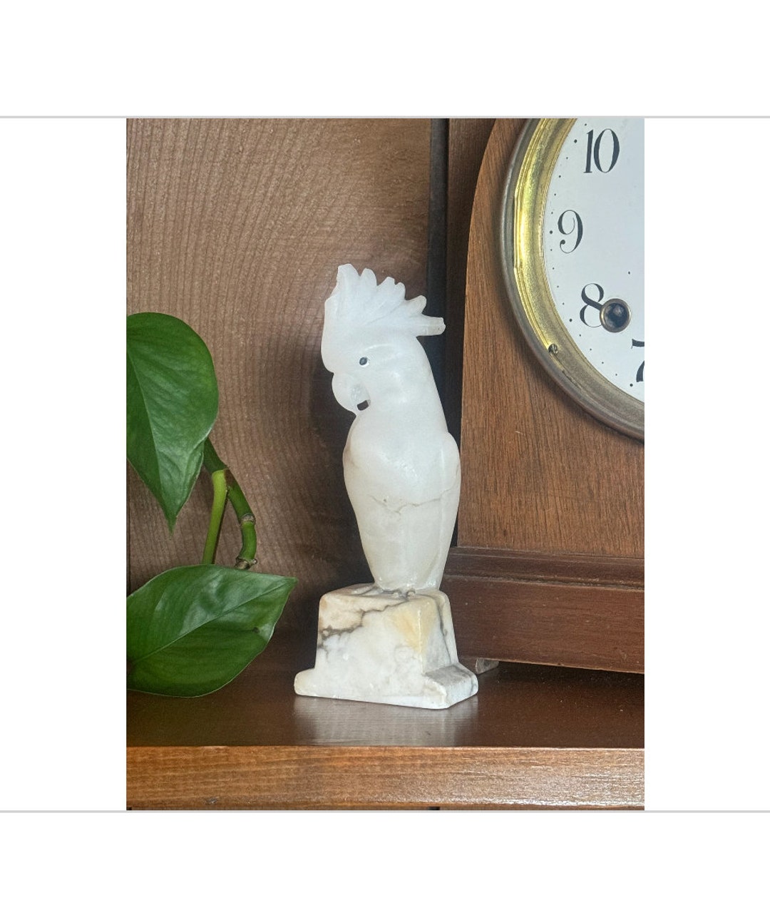 Vintage Alabaster Marble Bird Parrot Bookend Art Deco MCM Home Decor ...