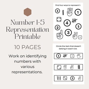 Number Representation Printable, Number Worksheets, Number ...