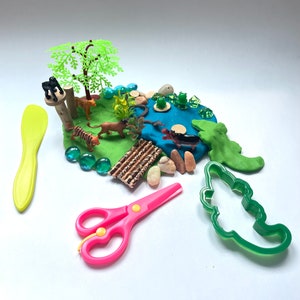 Animal Play Dough Kit, Sensory Bin, Safari Play Dough, Play Dough Kit ...