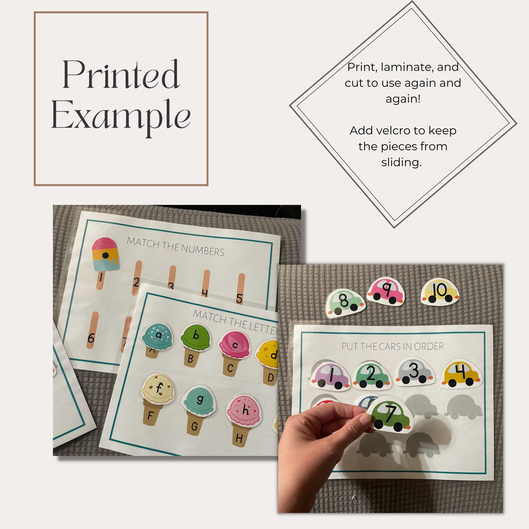 Alphabet and Number Matching Printable, Upper and Lower Case Letters ...