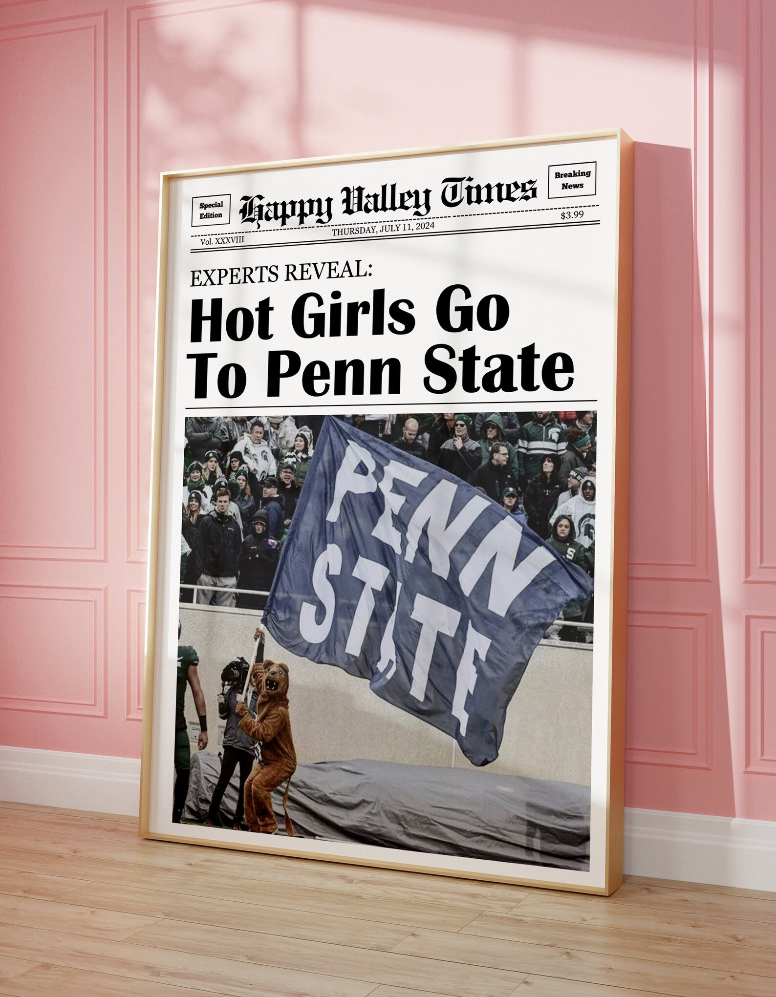 Penn State Prints PSU Dorm Decor Trendy Penn State Wall Art Retro ...