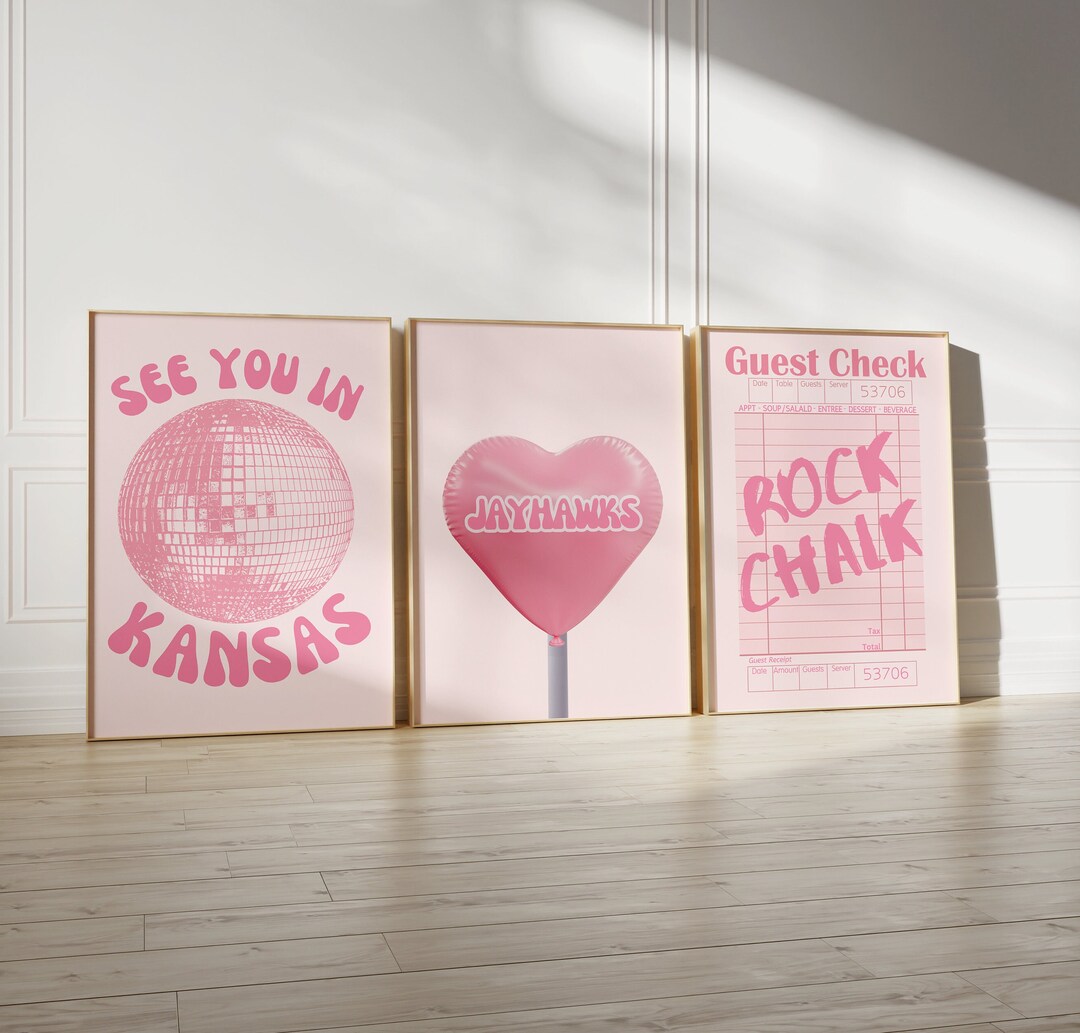 University of Kansas Prints Kansas Dorm Decor Trendy Dorm Wall Art ...